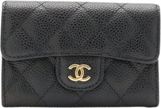 Chanel Pre-owned Classic Flap Leather Card Case - Femme - Pre-owned - Noir - Taille: ONE Size