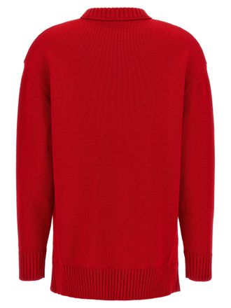 Prada Bow-Detail Wool Sweater - Red