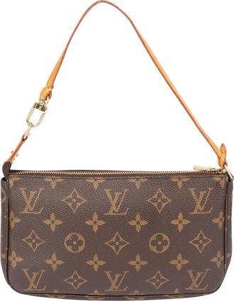 Louis Vuitton Crossbody Bags - Louis Vuitton Canvas Monogram Pochette Accessoire - Gr. unisize - in Braun - für Damen
