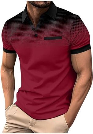 Generic Chemise de golf extensible d&eacute;contract&eacute;e &agrave; manches courtes et col rabattable, l&eacute;g&egrave;re, polyvalente, &eacute;l&eacute;gante, confortable, respirante, pour le travail, 