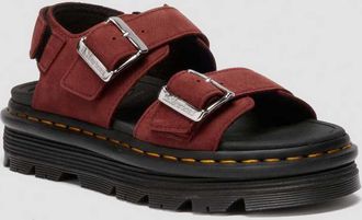 Dr. Martens Zebzag Milled Nubuck Sandalen in Rot, Gr&ouml;&szlig;e: 36