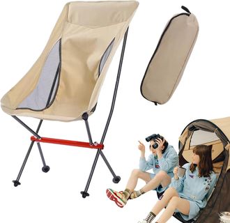 Generico Klappstuhl f&uuml;r den Au&szlig;enbereich, klappbarer Sitz, platzsparender Wandersitz, f&uuml;r Camping, Wandern, Picknick, Terrasse, Balkon, Garten, Rucksacktouren 