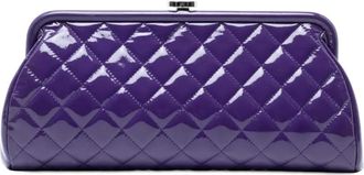 Chanel pochette matelassée Kiss Lock (2016-2017) - Violet