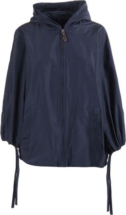 Max Mara Femme, Vestes, Bleu, Taille: 34 FR Blouson en taffetas hydrofuge