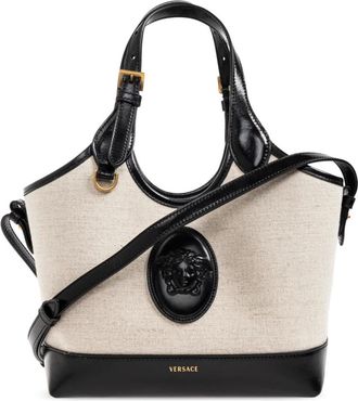 Versace Femme, Sacs, Beige, Taille: ONE Size Rivi&egrave;re Small Canvas Tote
