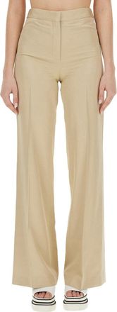 Stella McCartney Flare Fit Viscose Trousers - Beige