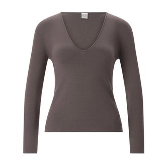 Toteme V-Ausschnitt Strickware - - Knitwear - Damen - Braun - XL