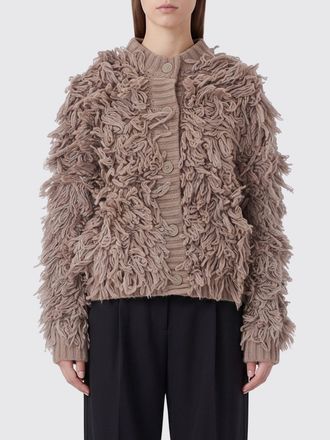 Liu Jo Cardigan &agrave; col rond en laine m&eacute;lang&eacute;e avec broderies et franges