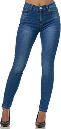 Elara Jeans Extensible Femmes Push up Ceinture &Eacute;lastique Chunkyrayan YG 4442 Blau-40 (L)