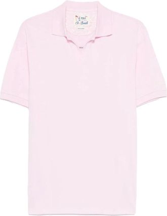 MC2 Saint Barth Homme, Tops, Rose, Taille: L Charles Piquet Stretch Polo