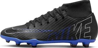 Nike Nike Homme Superfly 9 Club FG/MG Football Soccer Shoe, Black/Chrome-Hyper Royal, 42.5 EU