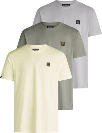 Riverso T-Shirt Herren Basic Shirt RIVGino 3er Set Regular Fit (Vorteilspack, 3-tlg) Kurzarm Tee Shirt mit Rundhalsausschnitt aus 100% Baumwolle