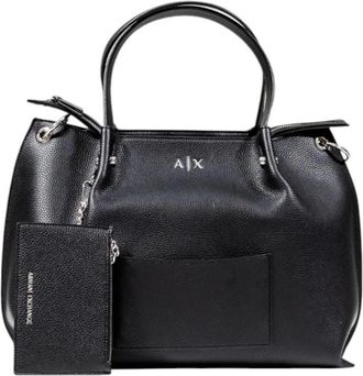 A|X Armani Exchange Femme, Sacs, Noir, Taille: ONE Size Sac &agrave; main avec bandouli&egrave;re et fermeture &agrave; bouton