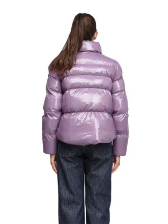 Pinko Womens Winter Jacket Chalk Purple Polyamide Apparel Outwear