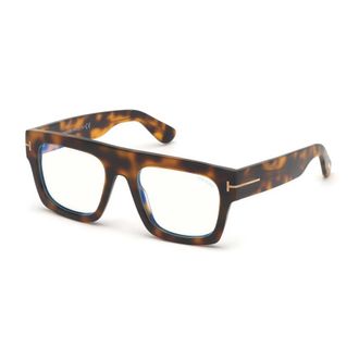 Tom Ford Homme, Accessoires, Brun, Taille: 53 MM Lunettes Carrées en Acétate