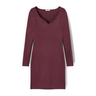 Motivi Enges Strickkleid mit herzf&ouml;rmigem Ausschnitt - - Dresses - Damen - Rot - S