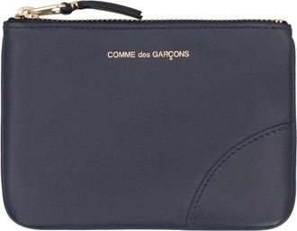 Comme Des Gar&ccedil;ons Smooth Calf Leather Flat Pouch Wallet - Navy