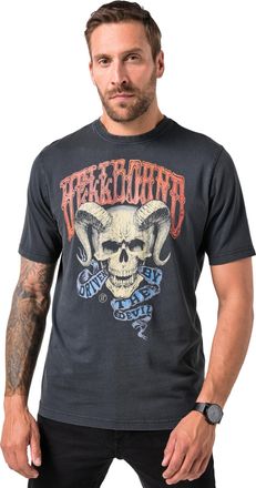 JP1880 Herren T, Rh, Brustprint, 1/2 Shirt, Schwarz, 3XL