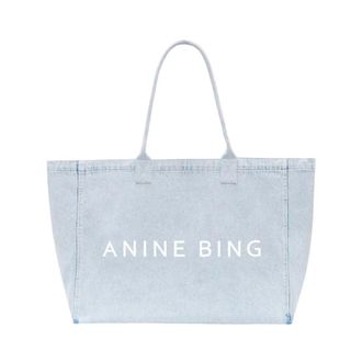 Anine Bing Leo Denim Tote - - Bags - Damen - Blau - ONE SIZE