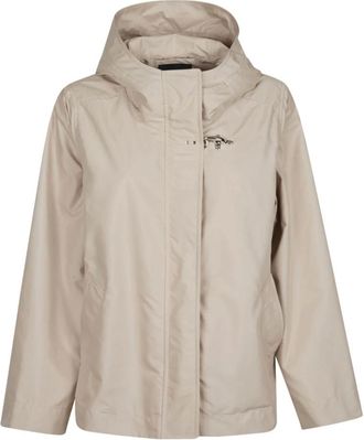 Fay Femme, Vestes, Beige, Taille: 36 FR Hood Short Parka