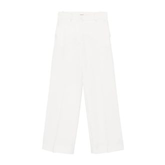 P.A.R.O.S.H. Damen Creme Hose - - Trousers - Damen - Wei&szlig; - M