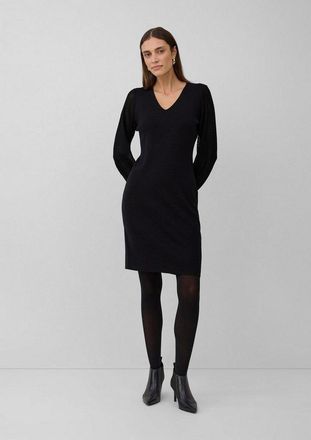 s.Oliver Minikleid Kleid Figurumspielendes Kleid aus Viskosemix mit semitransparenten Ärmeln