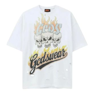 GCDS Gcds, Homme, Tops, Blanc, Taille: M T-shirt &agrave; Manches Courtes