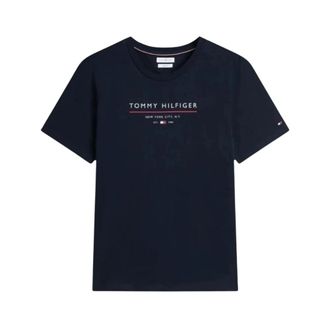 Tommy Hilfiger Logo T-Shirt - - Tops - Herren - Blau - XL
