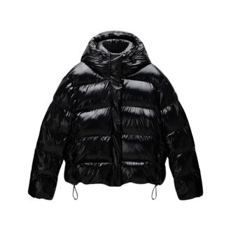 Napapijri Leichte Thermo-Pufferjacke mit Kapuze - - Jackets - Damen - Schwarzk - S