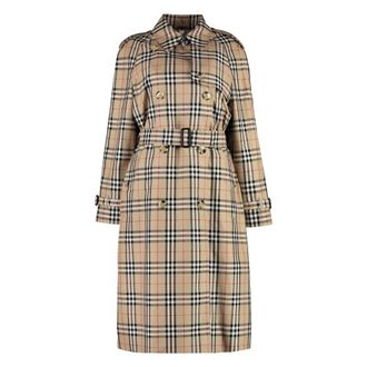 Burberry Gabardine Trenchcoat - - Coats - Damen - Beige - XS