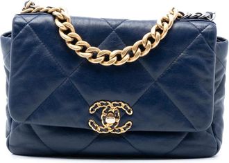 Chanel Pre-owned Quilted Leather Shoulder Bag - - Pre-owned - Damen - Blau - ONE SIZE