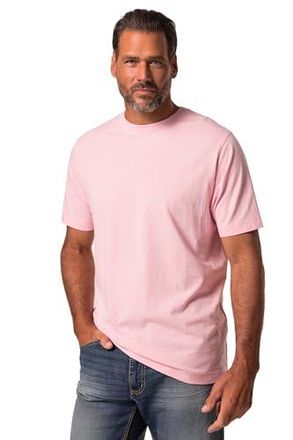 JP1880 Hommes Grandes Tailles L-8XL T-Shirt Basic en Coton peign&eacute;, col Rond - Jusquau 8 XL Rose 3XL 702558502-3XL