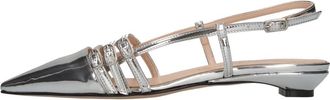 Bianca Di Femme, Chaussures, Gris, Taille: 39 EU Q1065Sp Escarpins Slingback en Cuir Verni