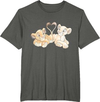 Disney The Lion King Simba and Nala Hearts Valentines Day T-Shirt