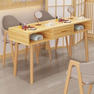 Generic Manicure Table Station Nail Art with Drawer Solid Wood Legs Imitation Marble Desktop Friendly Panels Workbench for Nail Technicians Stylish and Functi
