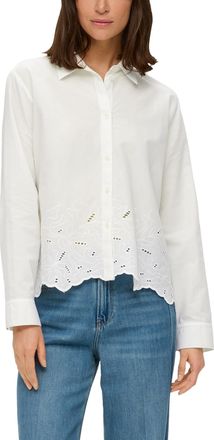 s.Oliver Langarmbluse mit Broderie Anglaise