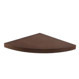 DOITOOL Eckregal aus Massivem Walnussholz in F&auml;cherform Schwebendes Dreieckiges Wandregal 18X18cm f&uuml;r K&uuml;che Bad und Wohnzimmer