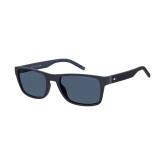 Tommy Hilfiger Lunettes de soleil rectangulaires - Homme - Accessoires - Bleu - Taille: 56 MM