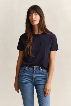 GANT Damen Script T-Shirt (XXL) EVENING Blau