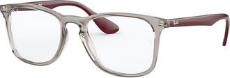 Ray-Ban Rb7074 Optics Glänzendes Bordeaux Fassung Klar Glas 52-18