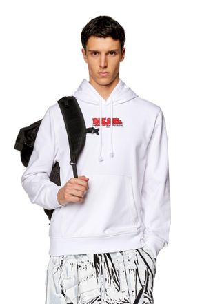 Diesel S-GINN-HOOD-K37 FELP_Sweatshirt_Weiß_M