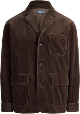 Polo Ralph Lauren Veste droite col tailleur c&ocirc;tel&eacute;e en coton