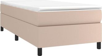 vidaXL Bettgestell Cappuccino-Braun 100x200 cm Kunstleder Vidaxl