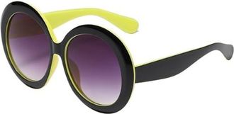 Generic Lunettes De Soleil Rondes Tendance &Agrave; Grande Monture For Hommes Et Femmes, Protection UV400, Id&eacute;ales For Les Vacances, Les Photos Et Les F&ecirc;tes En Ext&eacute;r