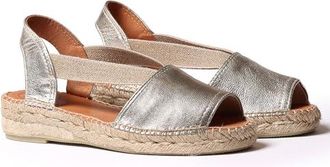 Toni Pons Espadrille Cuir Femme - ETNA - Platine, 38 EU