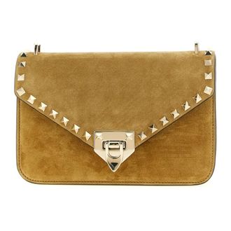 Valentino Garavani Rockstud Small Shoulder Bag - - Bags - Damen - Beige - ONE SIZE
