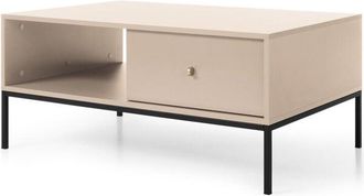 Selsey Selsey MONNE - Wohnzimmertisch Couchtisch mit Schublade, Beige 68x104 cm