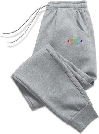 Keephen Arc-en-Ciel Battement de Coeur 3D Impression Femmes Hommes Pantalons de Jogging Pantalon Casual Jogging avec Cordon de Serrage Cool Pantalon Streetwea