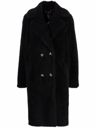 Philipp Plein manteau long &agrave; boutonni&egrave;re crois&eacute;e - Noir