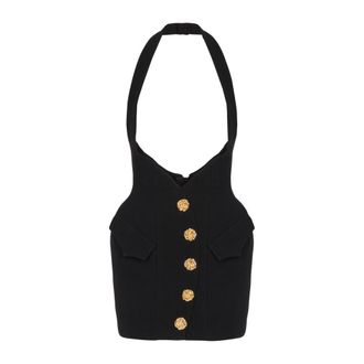 Balmain Jupe tulipe en double cr&ecirc;pe - Femme - Jupes - Noir - Taille: 36 FR